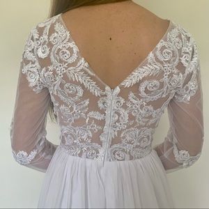 June Bridals | Dresses | June Bridals Gown 8 Bohemian Lace Long Sleeve ...